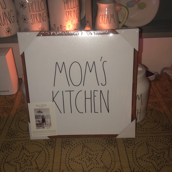 Rae Dunn | Accents | Rae Dunn Moms Kitchen Wood Frame Canvas | Poshmark
